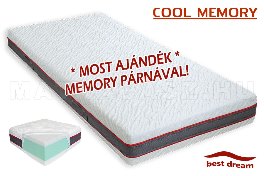 Best Dream Cool Memory matrac 80x200 cm - Ajándék memory párnával Best Dream Cool Memory matrac 80x200 cm - Ajándék memory párnával